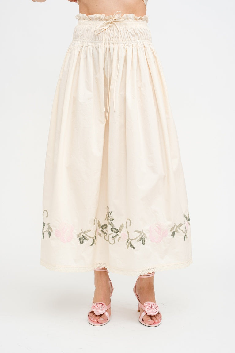 Sivan Cream Midi Skirt – Firefly Boutique
